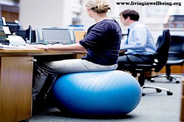 Health Benefits of Using Exercise Ball as A Chair - Living In Well Being